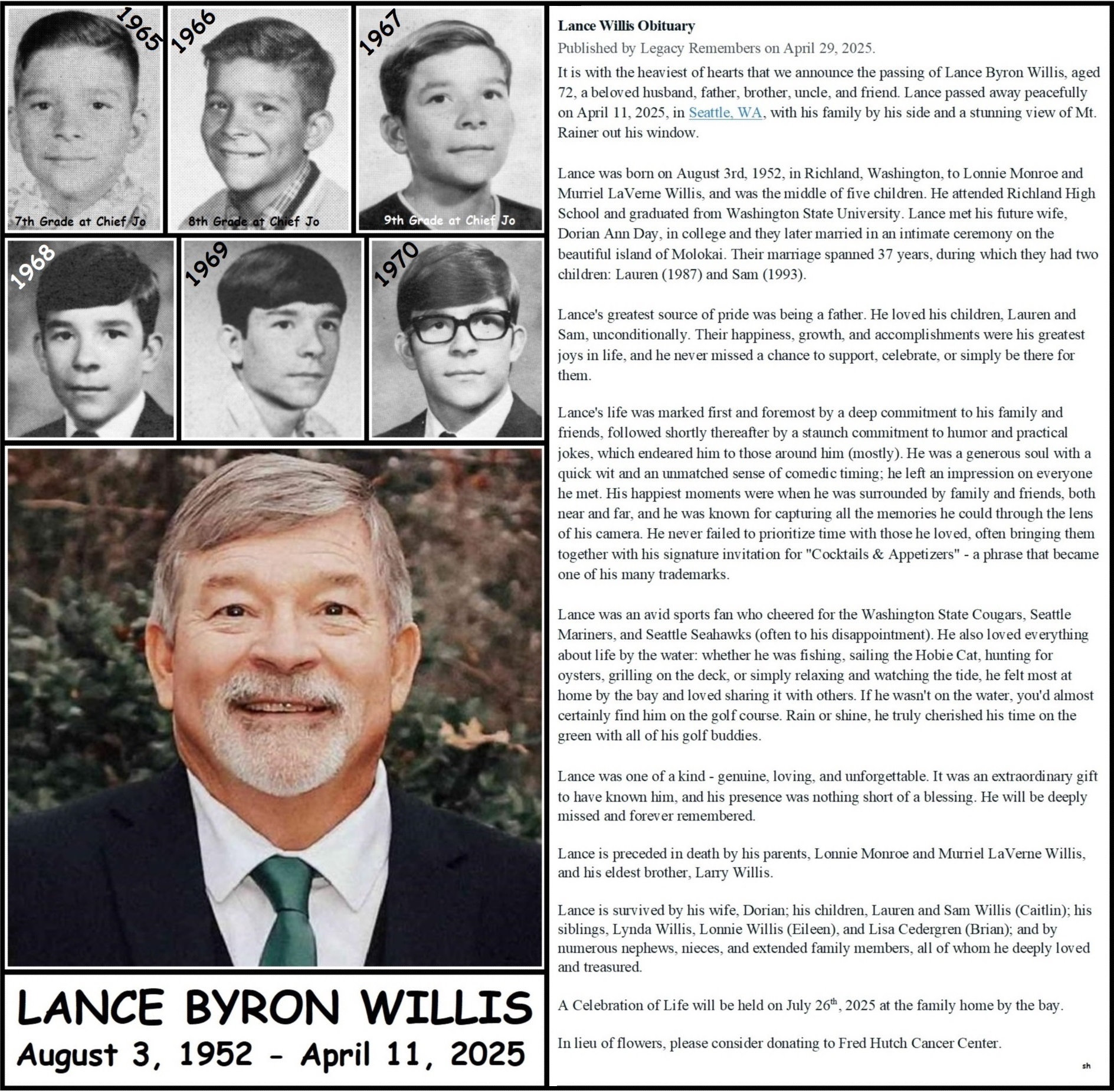Col-Hi Class of 1970: In Memory...